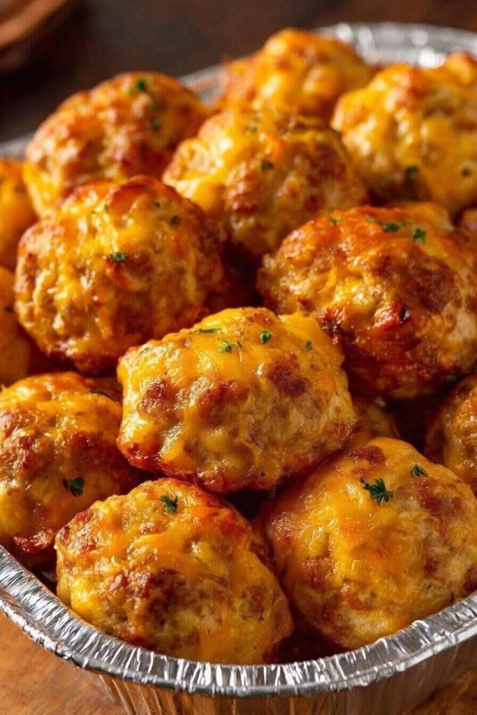 Cheesy Baked Chicken Balls – Cook With Fun