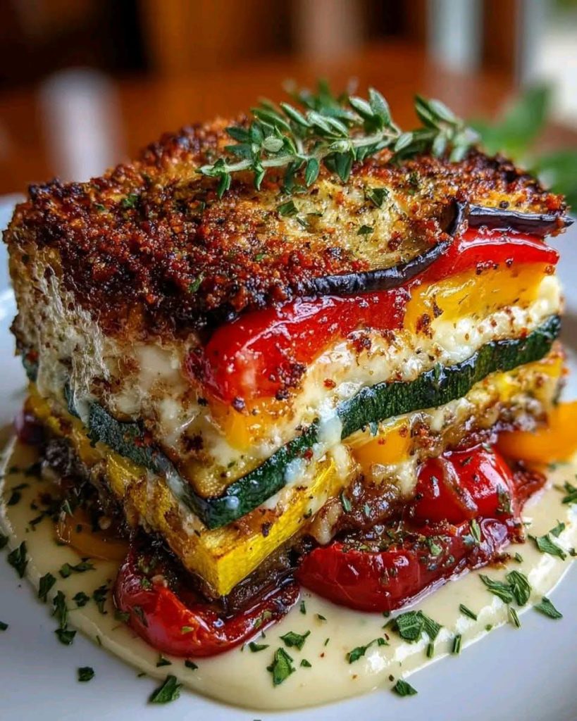 The Gourmet Vegetable Napoleon: A Layered Masterpiece with Creamy Sauce ...