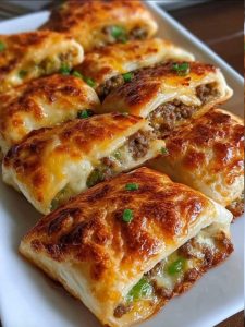 Cheesy Beef Puff Pastry Pockets – Cook With Fun
