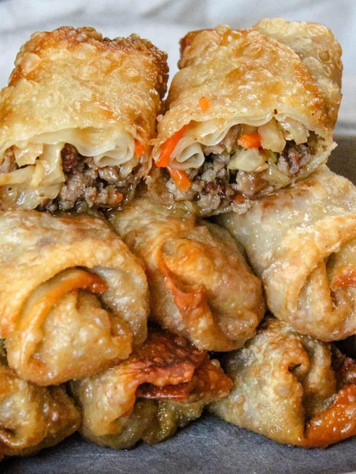 Crispy Homemade Meat Spring Rolls – Cook With Fun