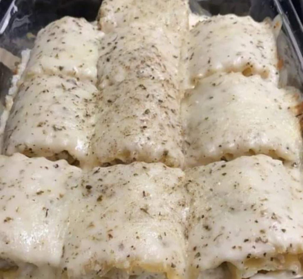 Creamy White Sauce Stuffed Pasta Rolls – Cook With Fun