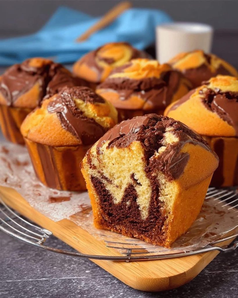Chocolate Vanilla Marble Muffins – Cook With Fun